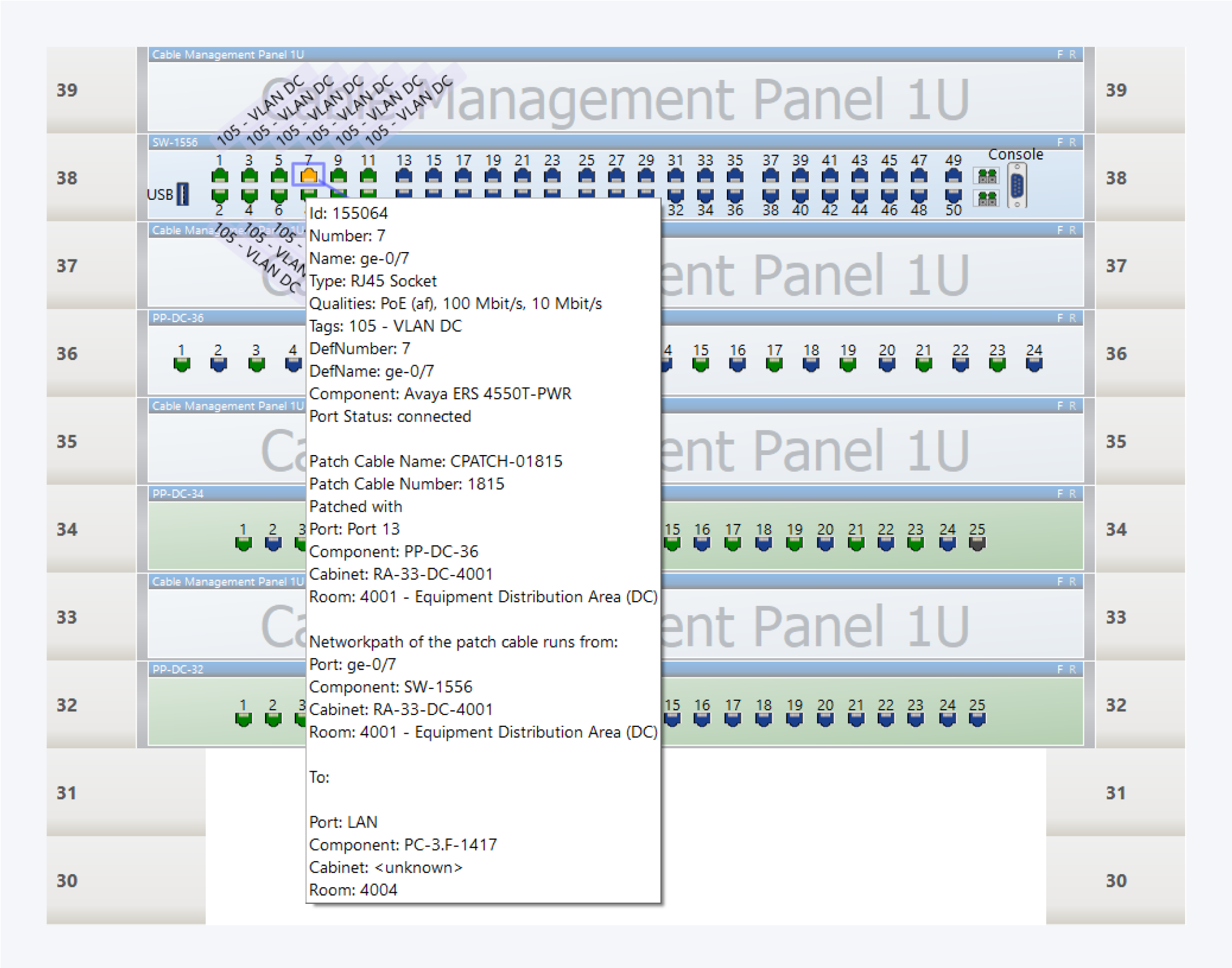 Port Information and Cable Color