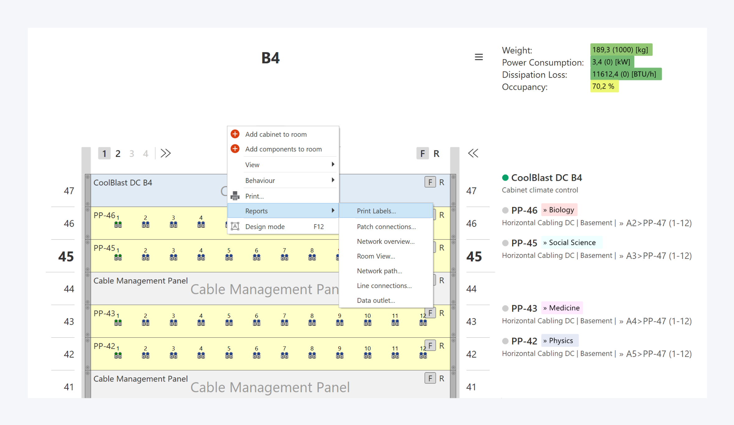 Report: Print labels