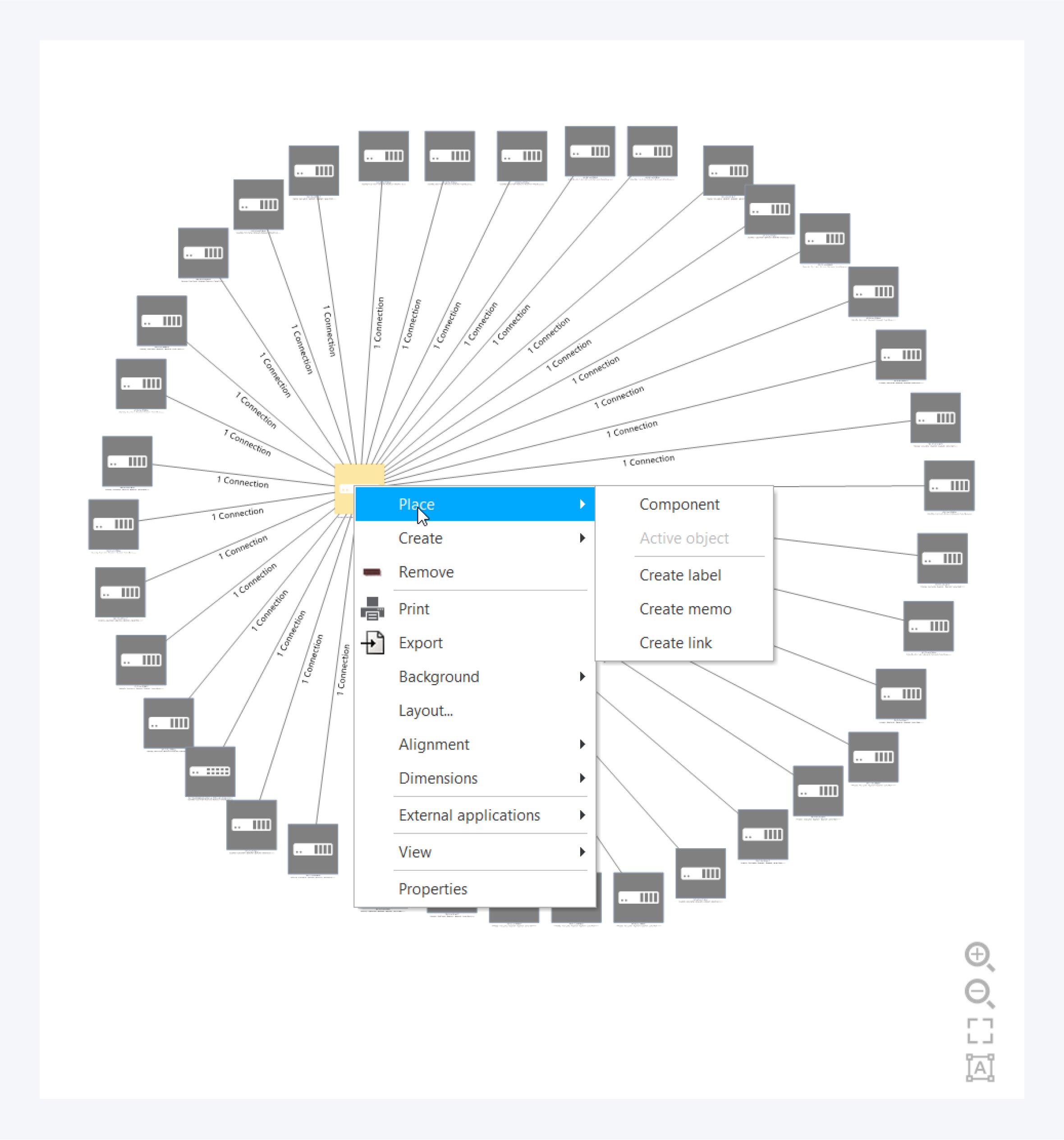 Network Maps Context Menu