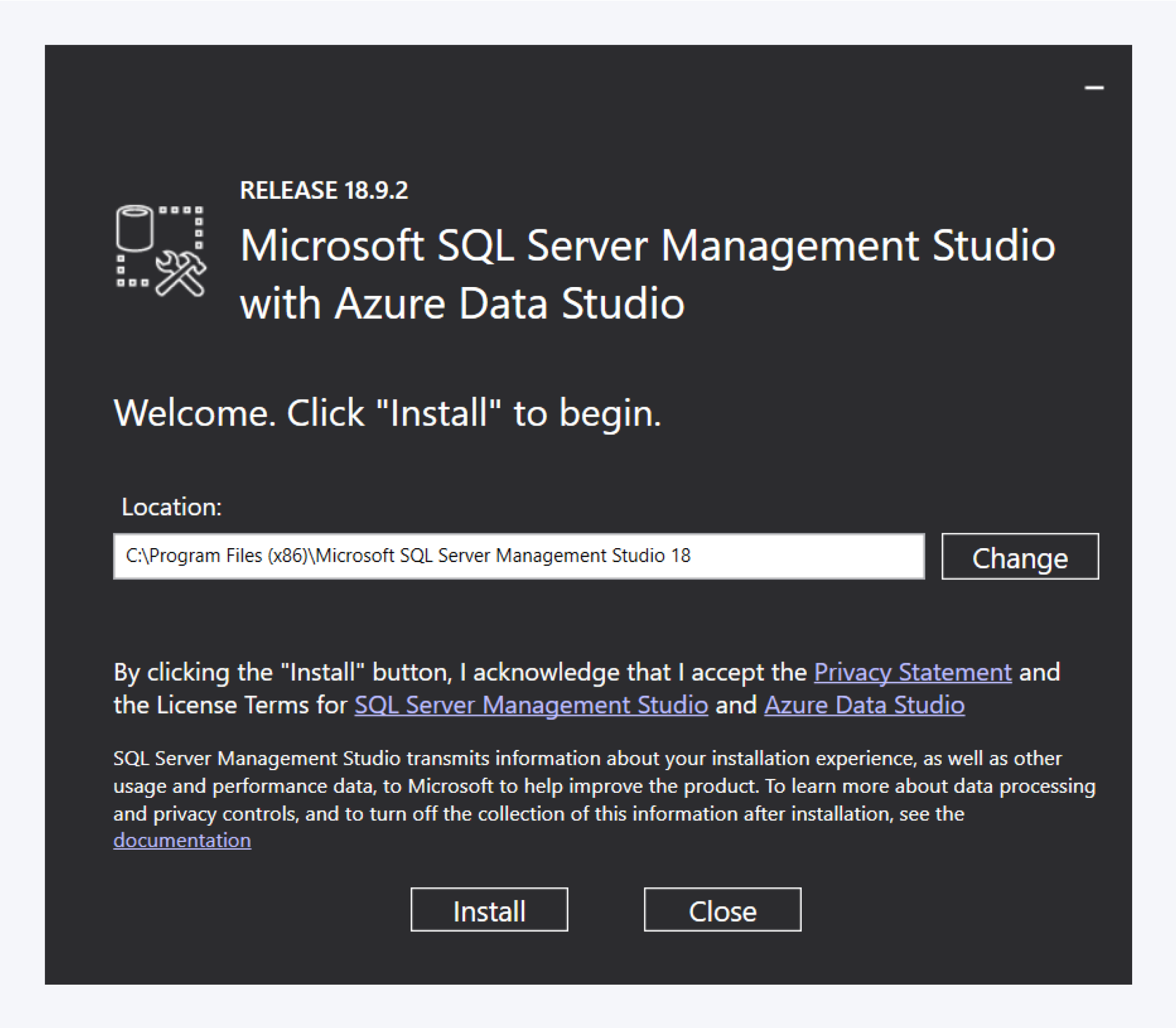 Setup and installation MS SQLServer Express 2019